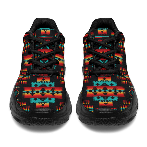 Navy Native Tribes Pattern Native American Chunky Sneakers LT10 ...