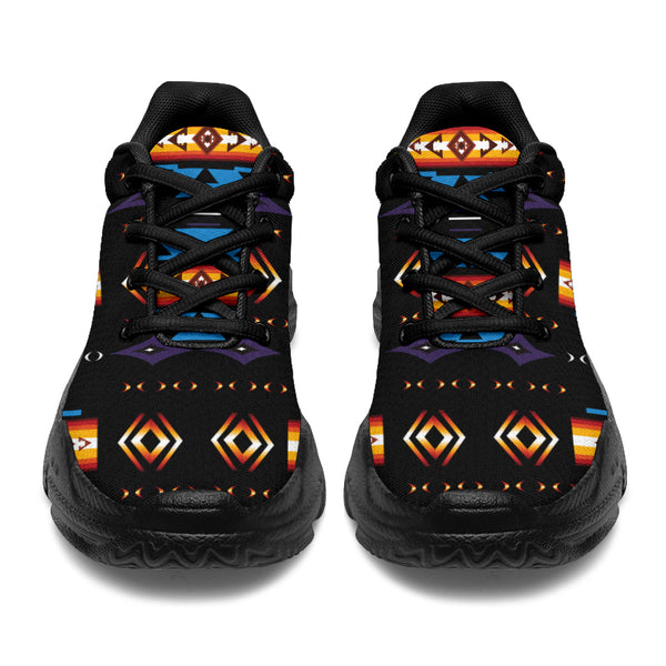 Native American Blue Pattern Chunky Sneakers LT10 - Wonder Print Shop