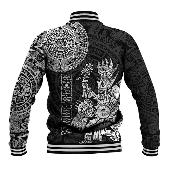 (Custom Personalised) Mexico Aztec Baseball Jacket El Calendario Maya ...