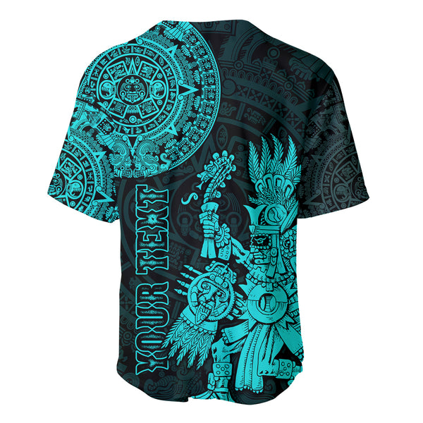 (Custom Personalised) Mexico Aztec Baseball Jersey El Calendario Maya ...