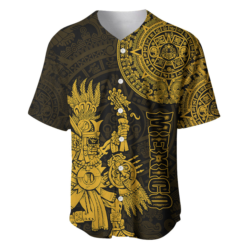 (Custom Personalised) Mexico Aztec Baseball Jersey El Calendario Maya ...
