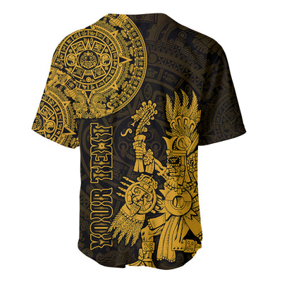 (Custom Personalised) Mexico Aztec Baseball Jersey El Calendario Maya ...