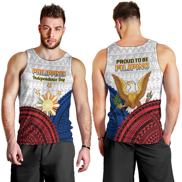 Philippines Independence Day Men Tank Top Proud To Be Filipino Polynes ...