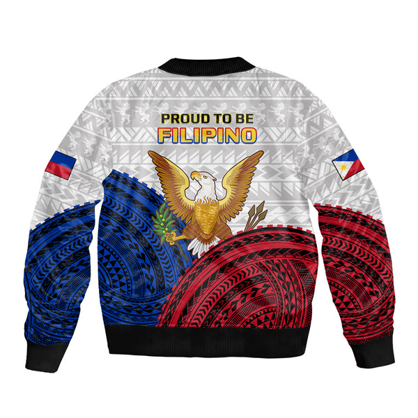 Philippines Independence Day Sleeve Zip Bomber Jacket Proud To Be ...