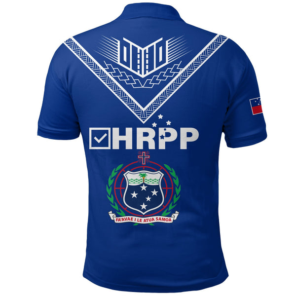 HRPP Samoa Polo Shirt Samoan Tribal LT12 - Wonderprintshop.com
