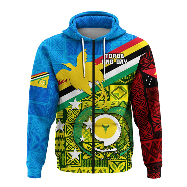 Torba PNG Day Zip Hoodie Vanuatu Papua New Guinea Combine Flag Design ...
